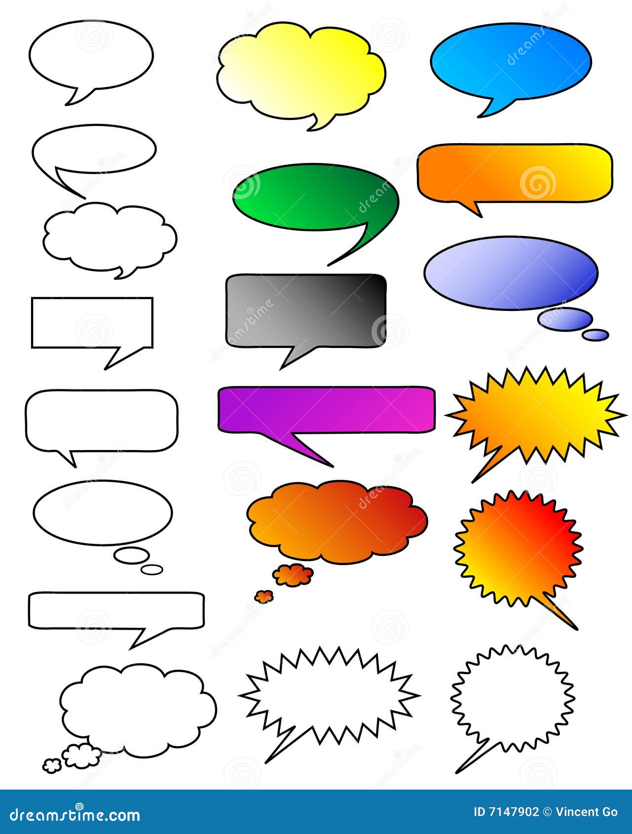 Dialog bubbles stock vector. Illustration of chatting - 7147902