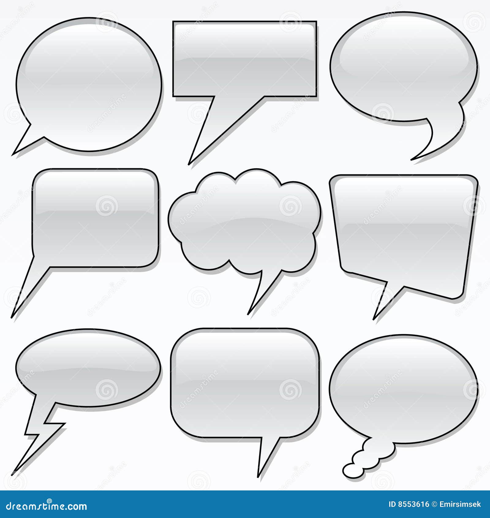 Dialog bubbles stock vector. Illustration of clouds, chatter - 8553616