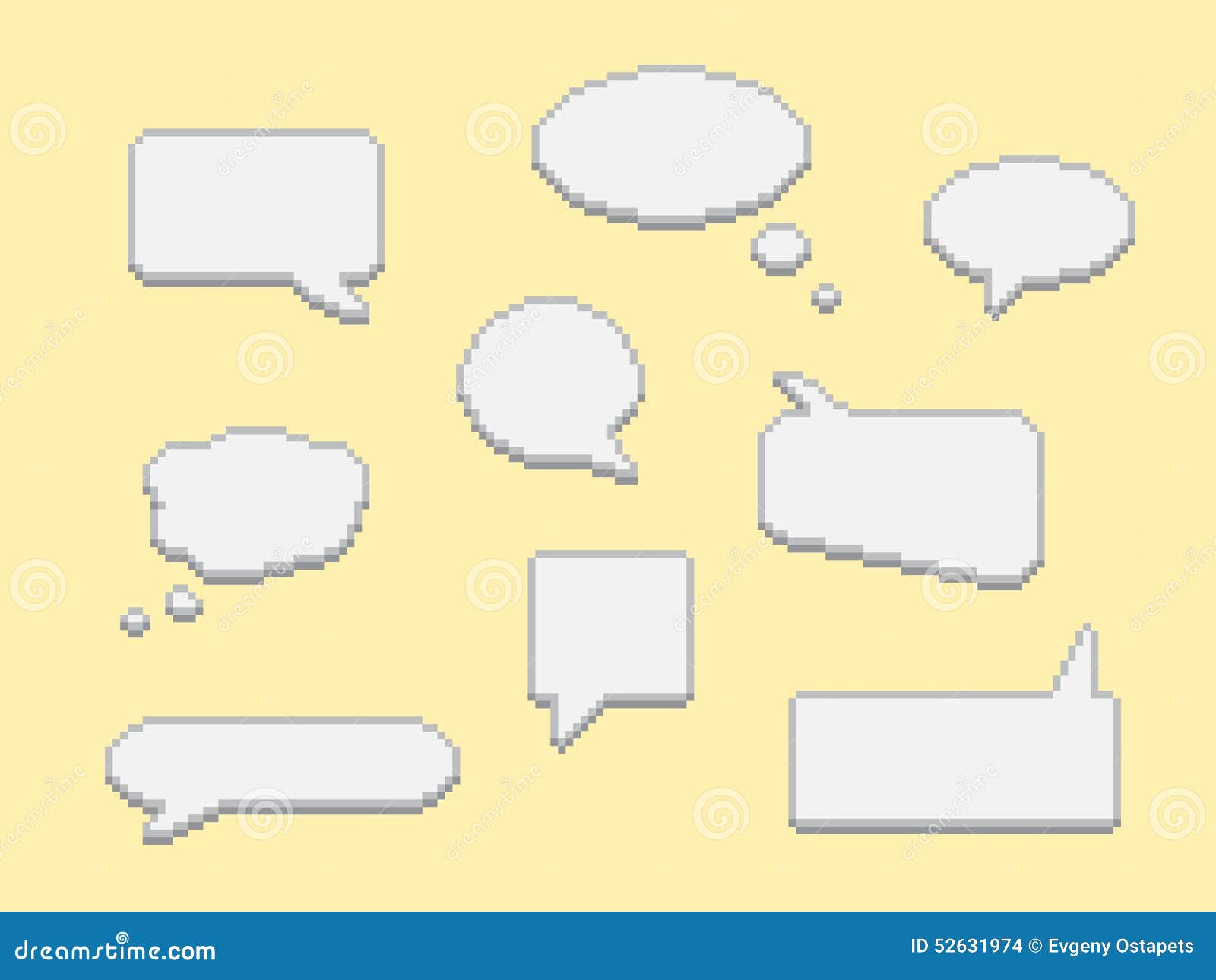 Dialog Bubbles Set stock vector. Illustration of comic - 52631974