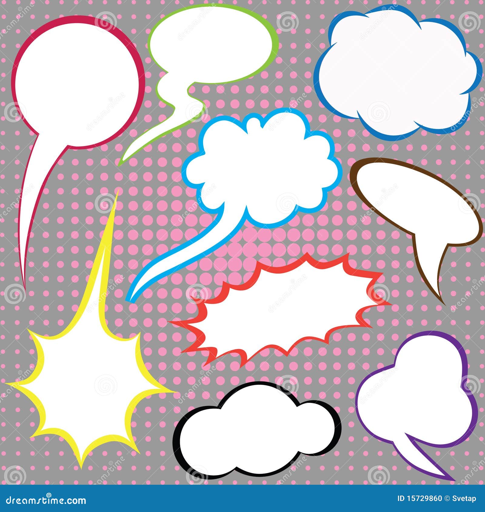 Dialog clouds. stock vector. Illustration of design, chat - 15729860