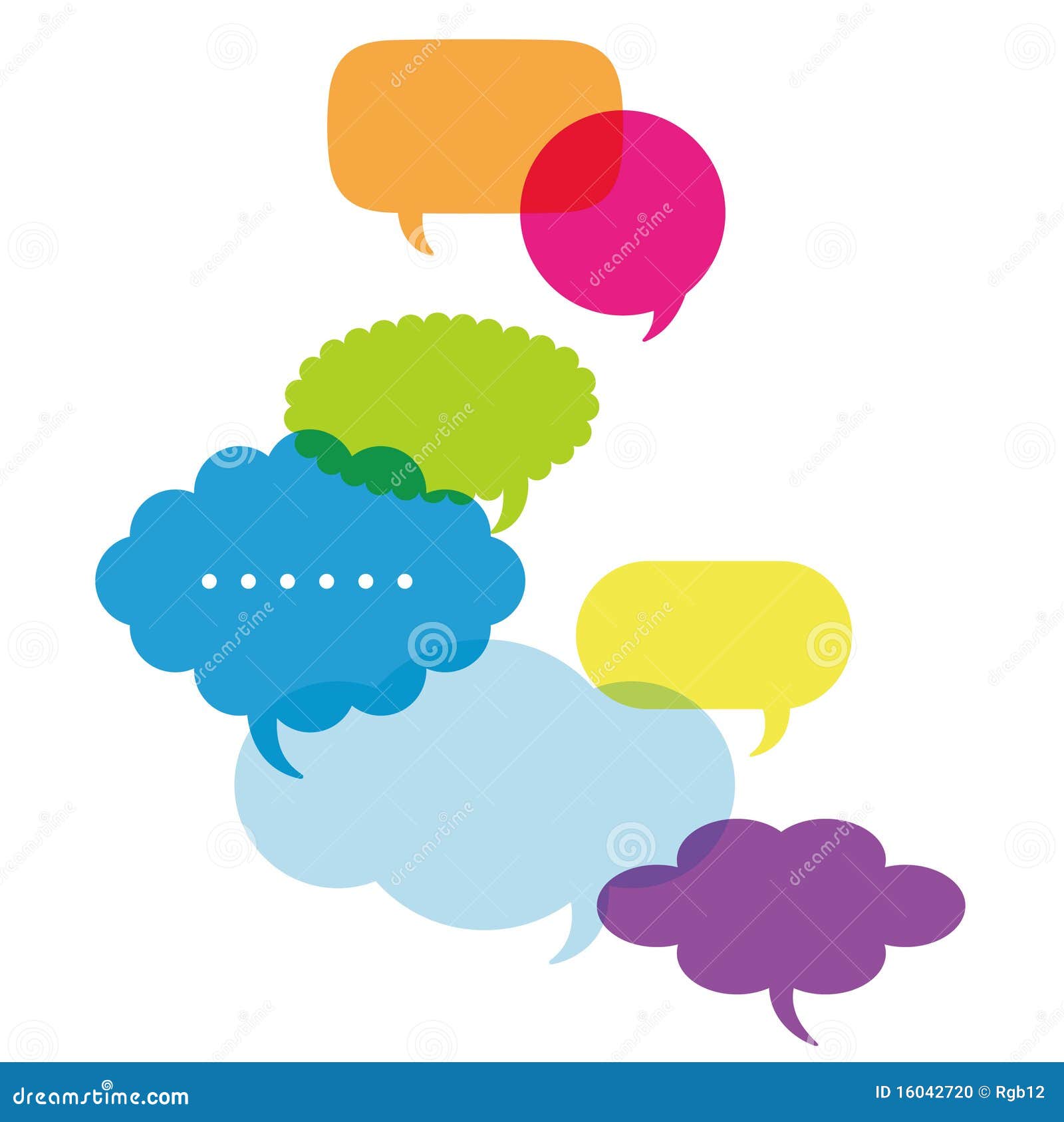 Dialog Clouds. Illustration Stock Vector - Illustration of green ...