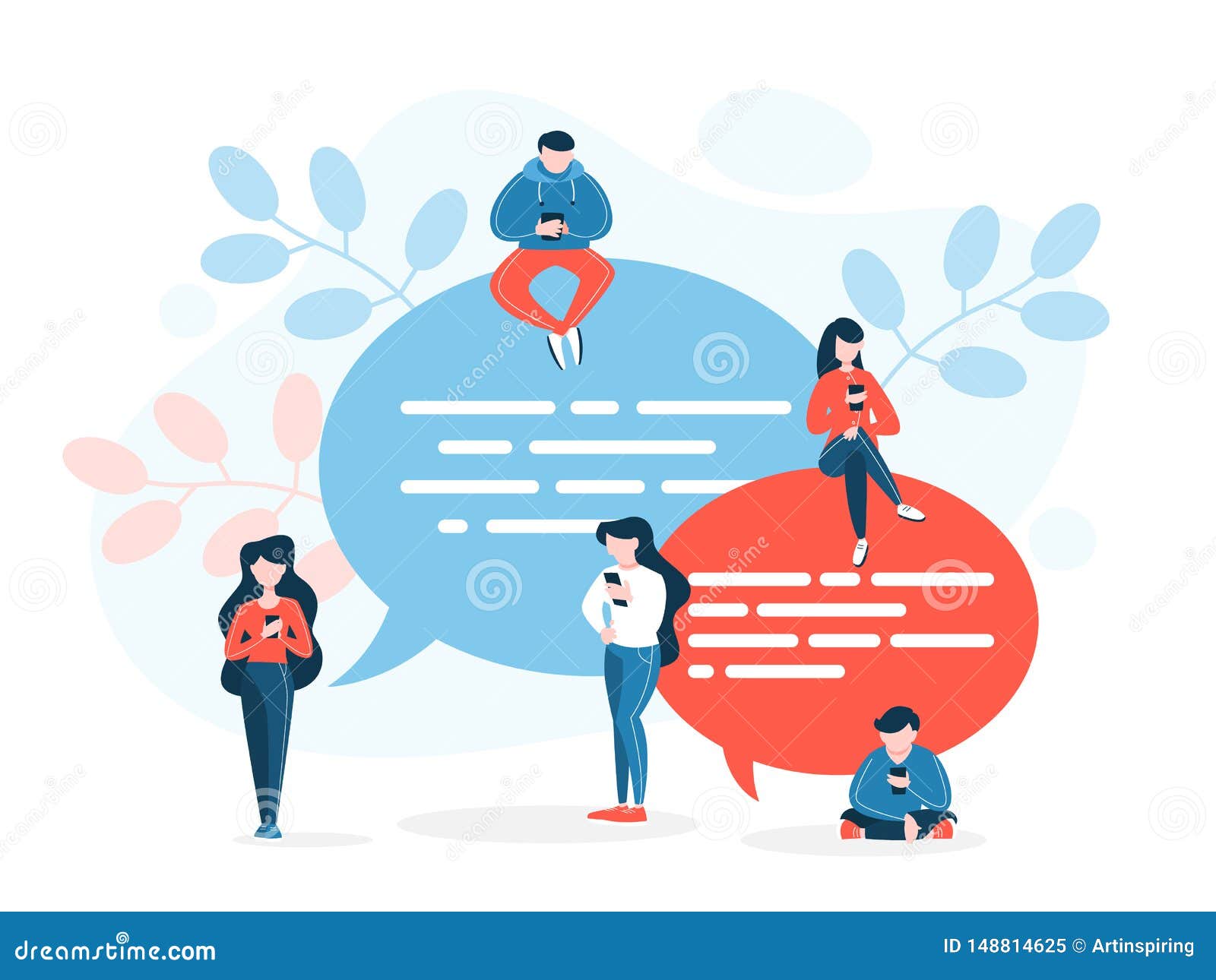 Dialog Concept. Idea of Communication and Connection Stock Vector ...