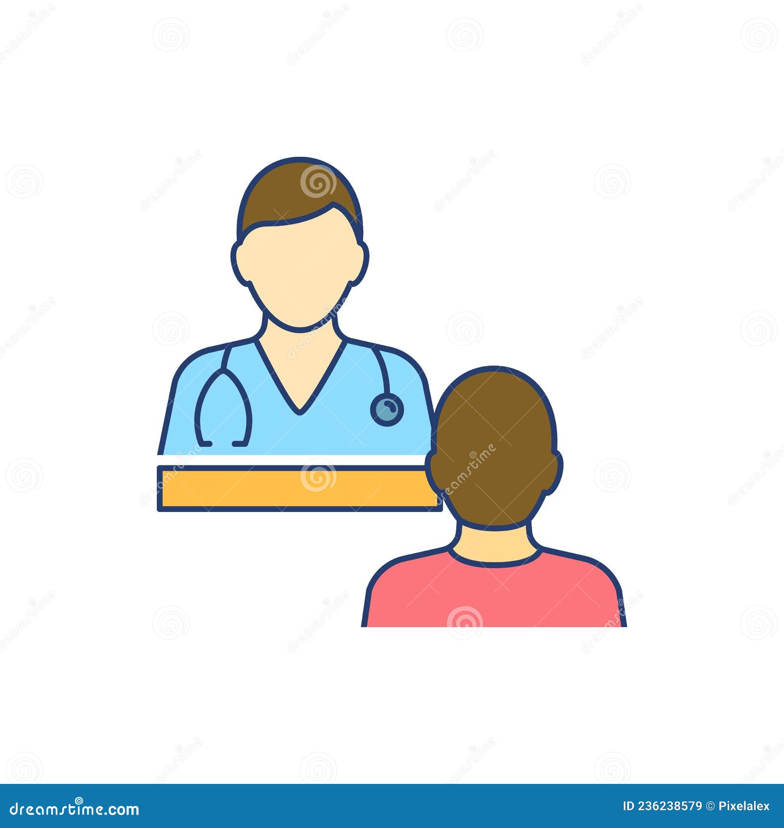 Dialog Doctor with His Patient Icon Stock Vector - Illustration of ...