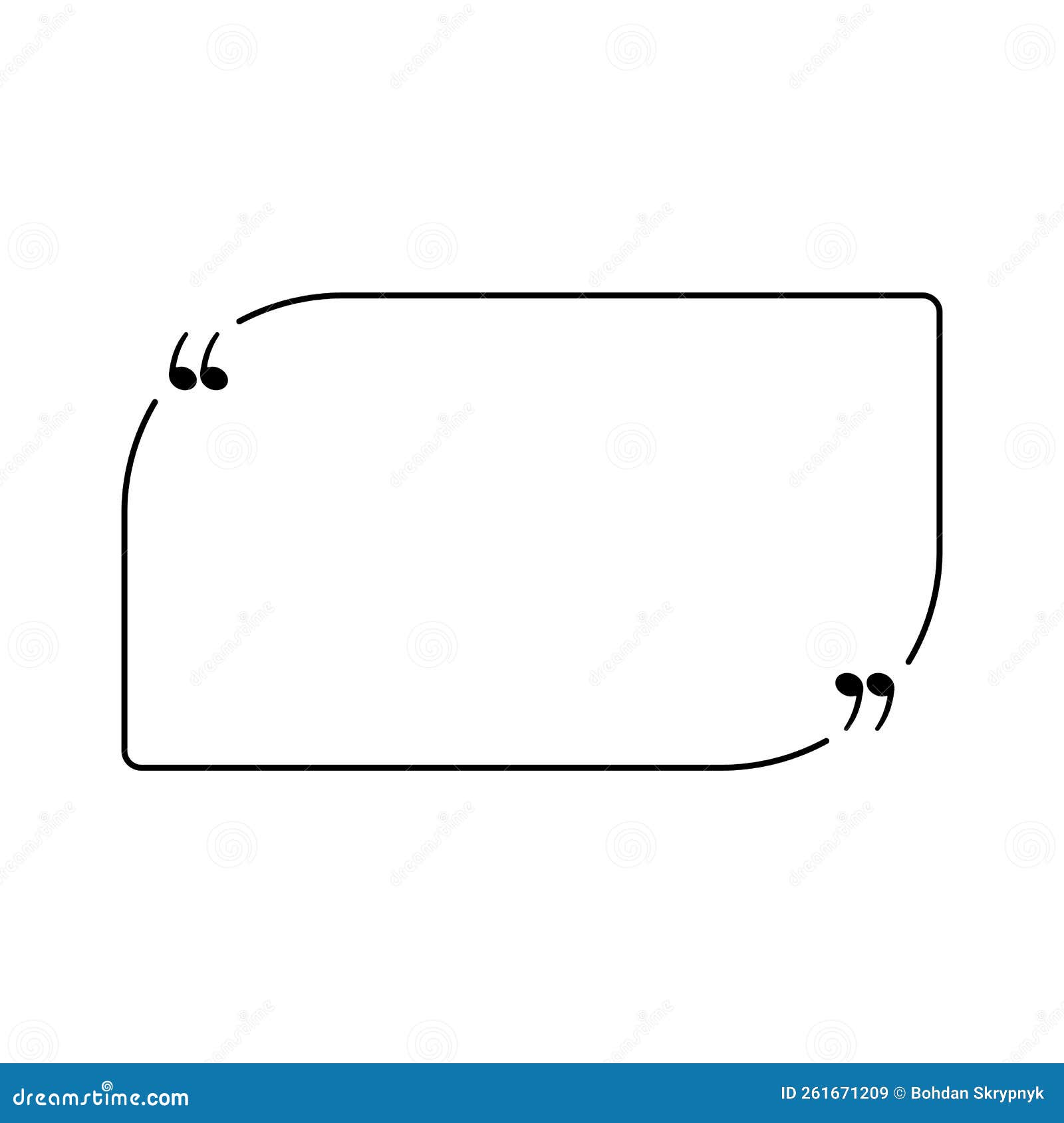 Dialog Frames with Quotation Marks Set Stock Vector - Illustration of ...