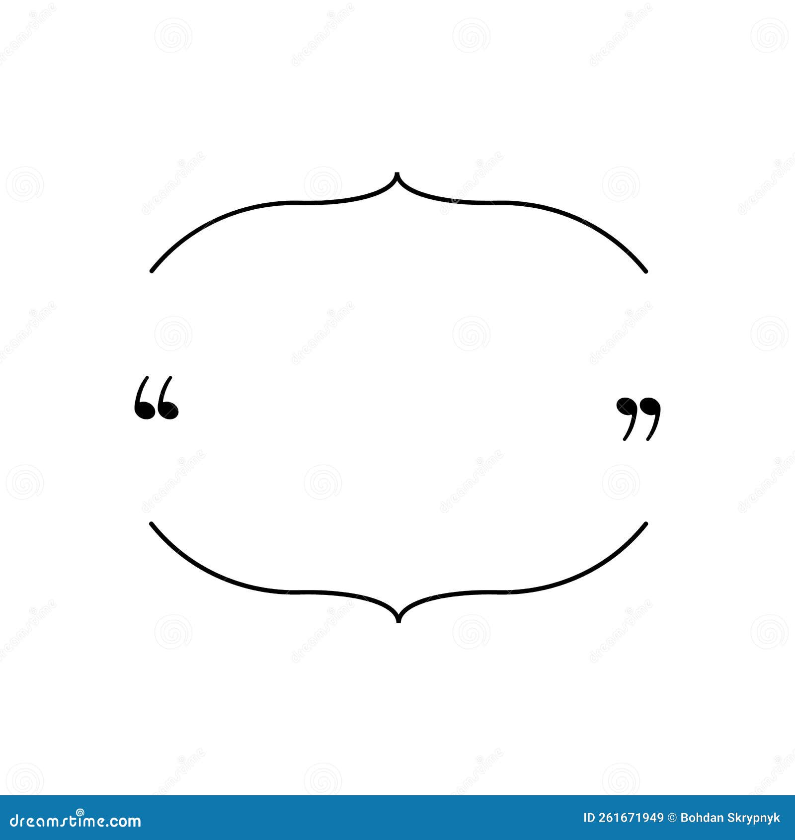 Dialog Frames with Quotation Marks Set Stock Vector - Illustration of ...