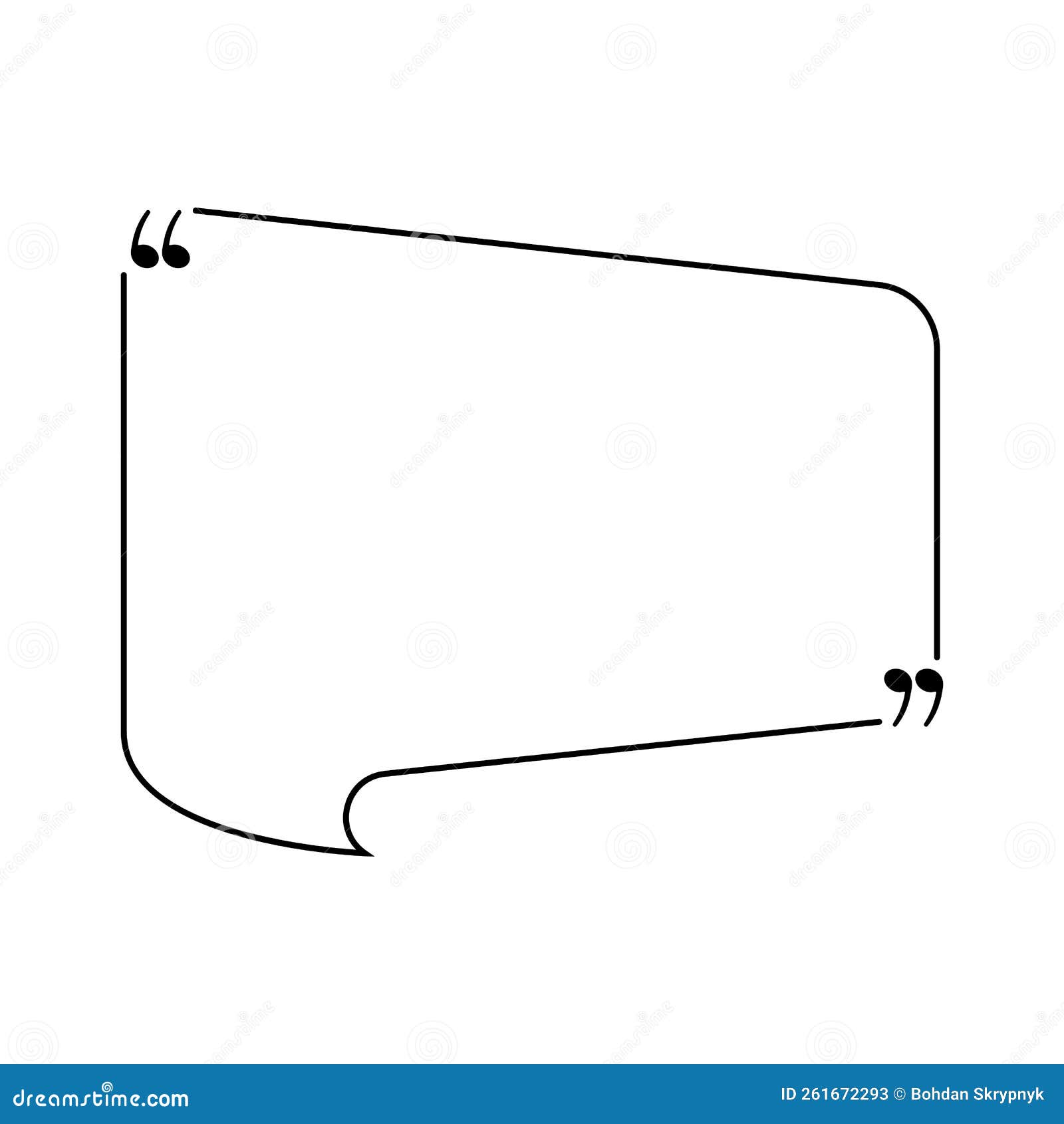 Dialog Frames with Quotation Marks Set Stock Vector - Illustration of ...