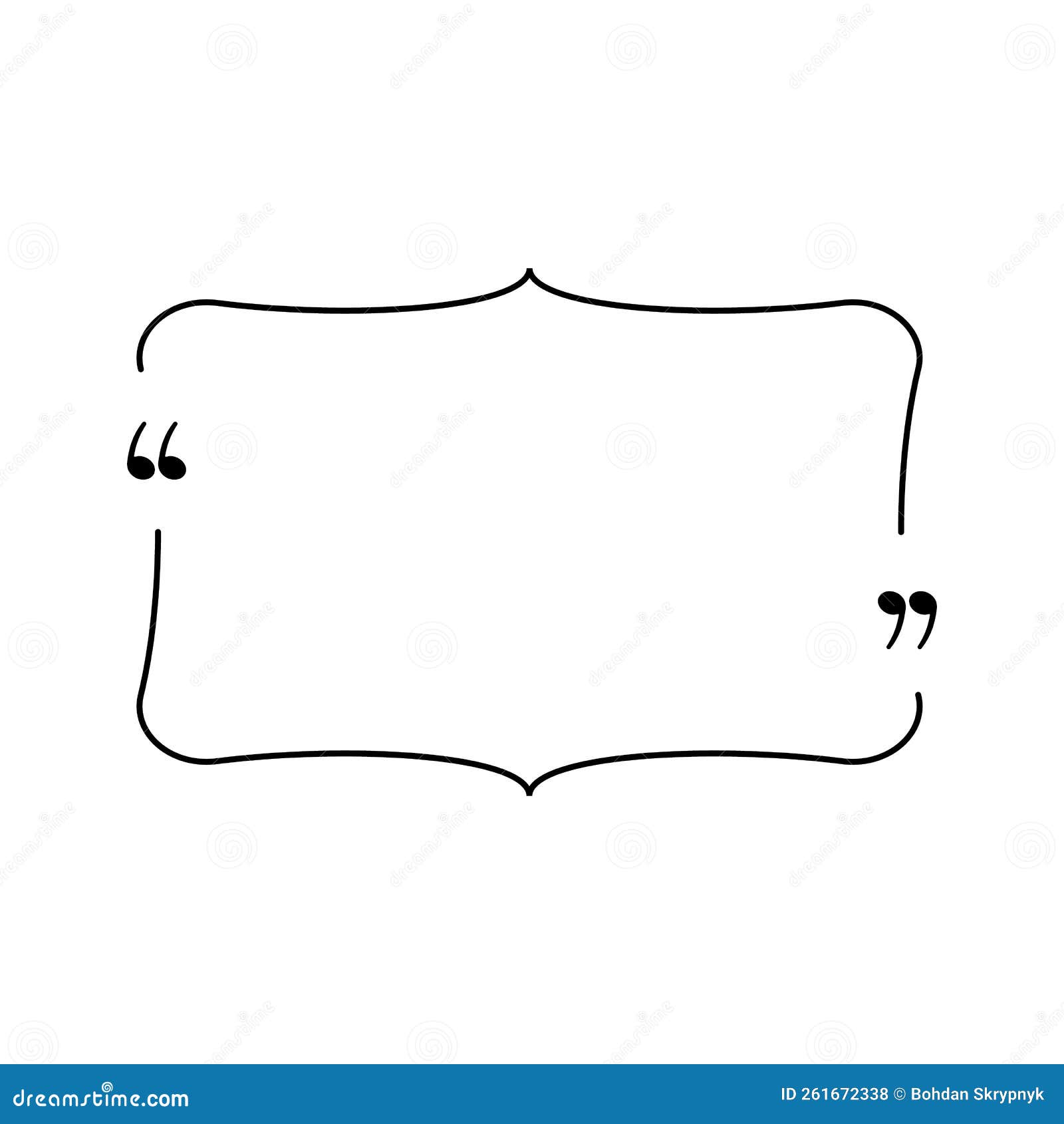 Dialog Frames with Quotation Marks Set Stock Vector - Illustration of ...