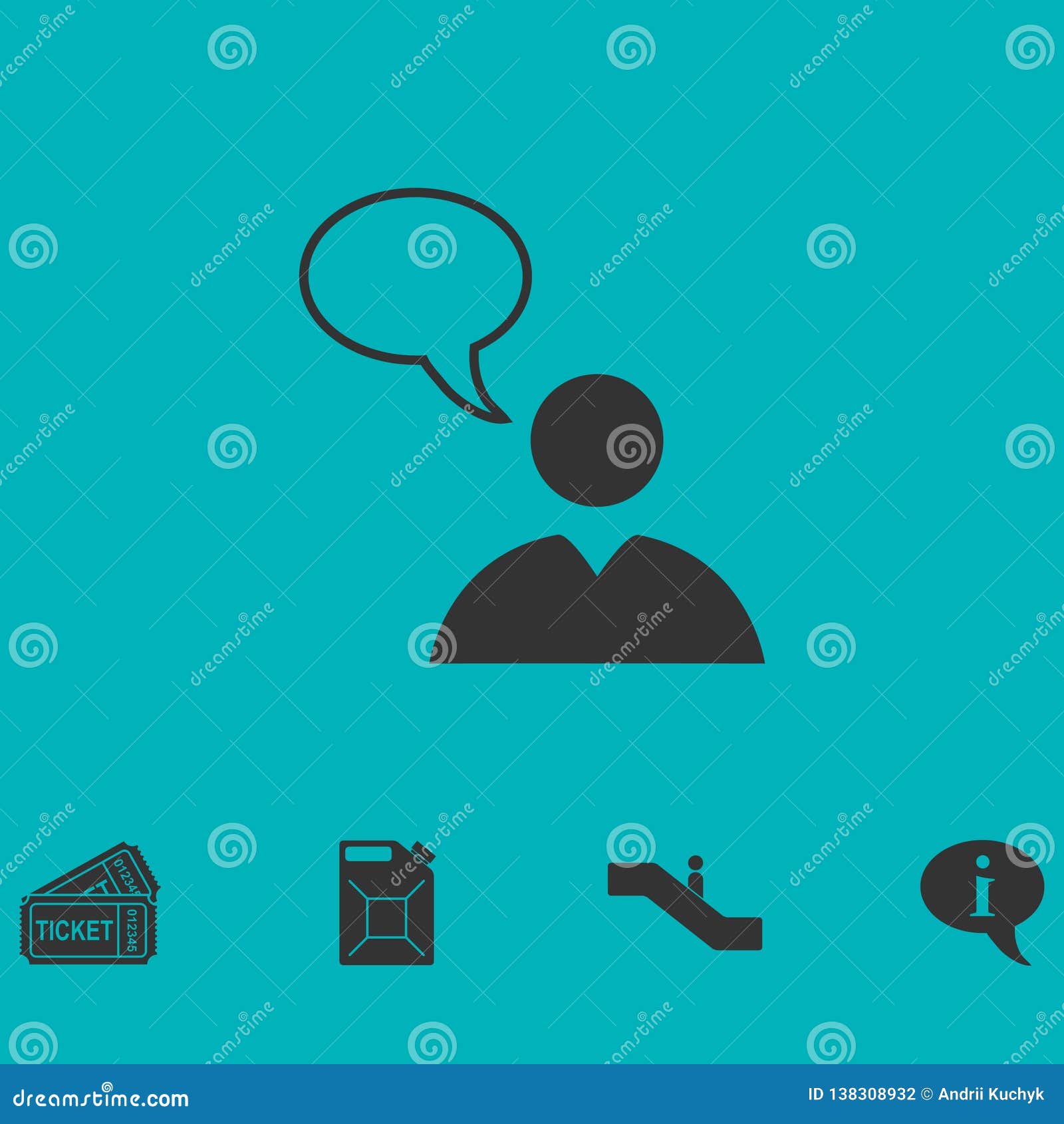 Dialog icon flat stock vector. Illustration of discussion - 138308932