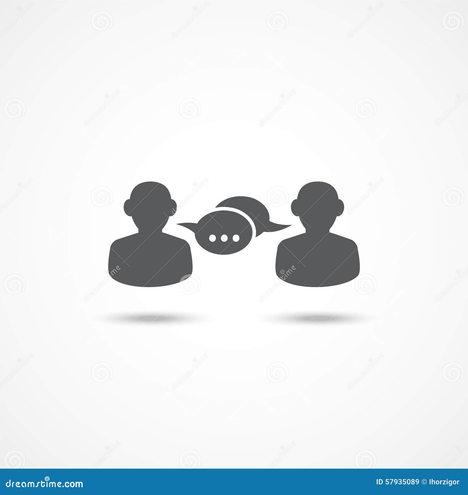 Dialog icon stock vector. Illustration of feedback, bubble - 57935089