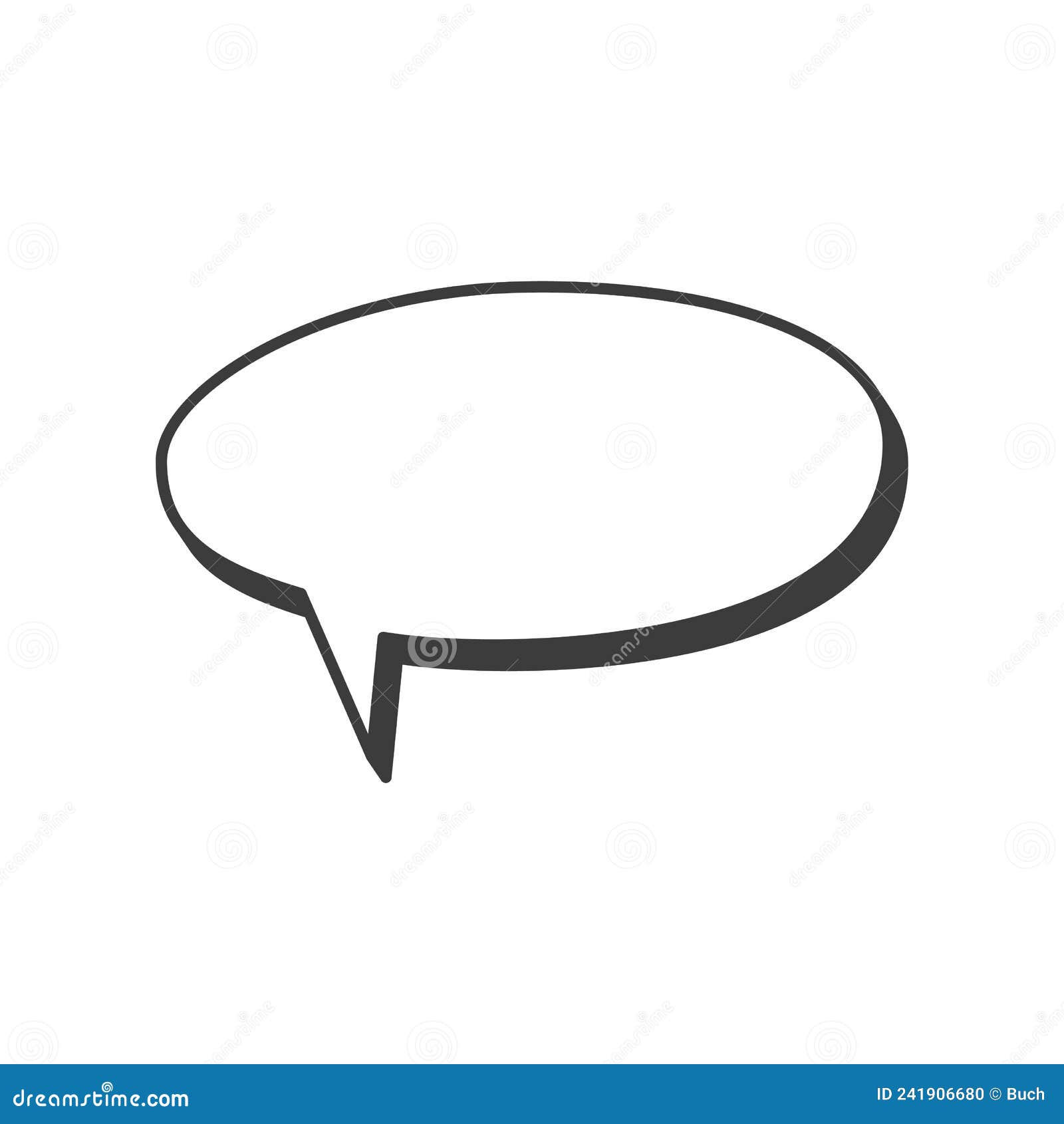 Dialog Message Doodle Speech Bubble Abstract Memo Stock Vector ...