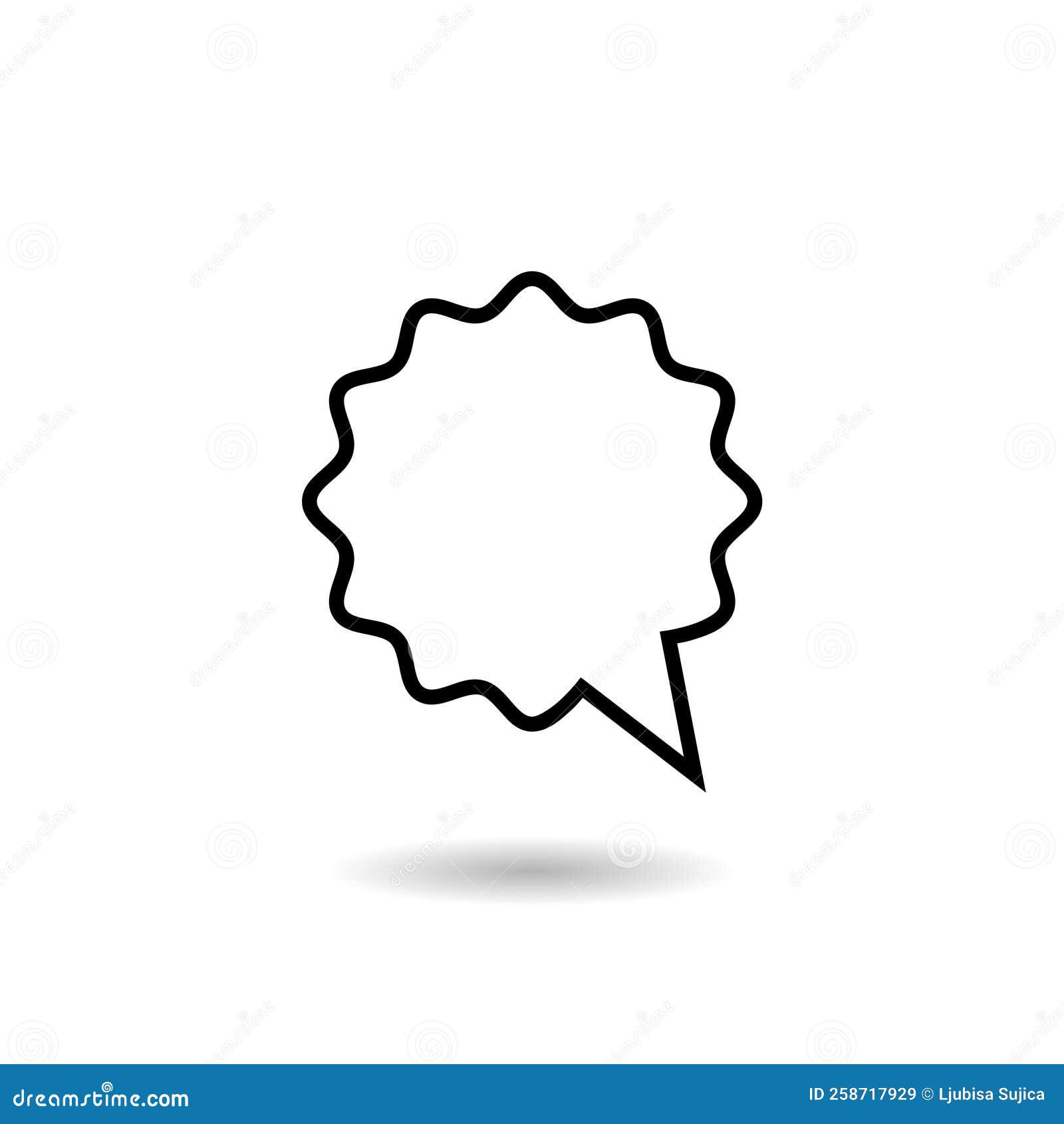 Dialog Message Speech Bubble Thought Note with Shadow Stock Vector ...