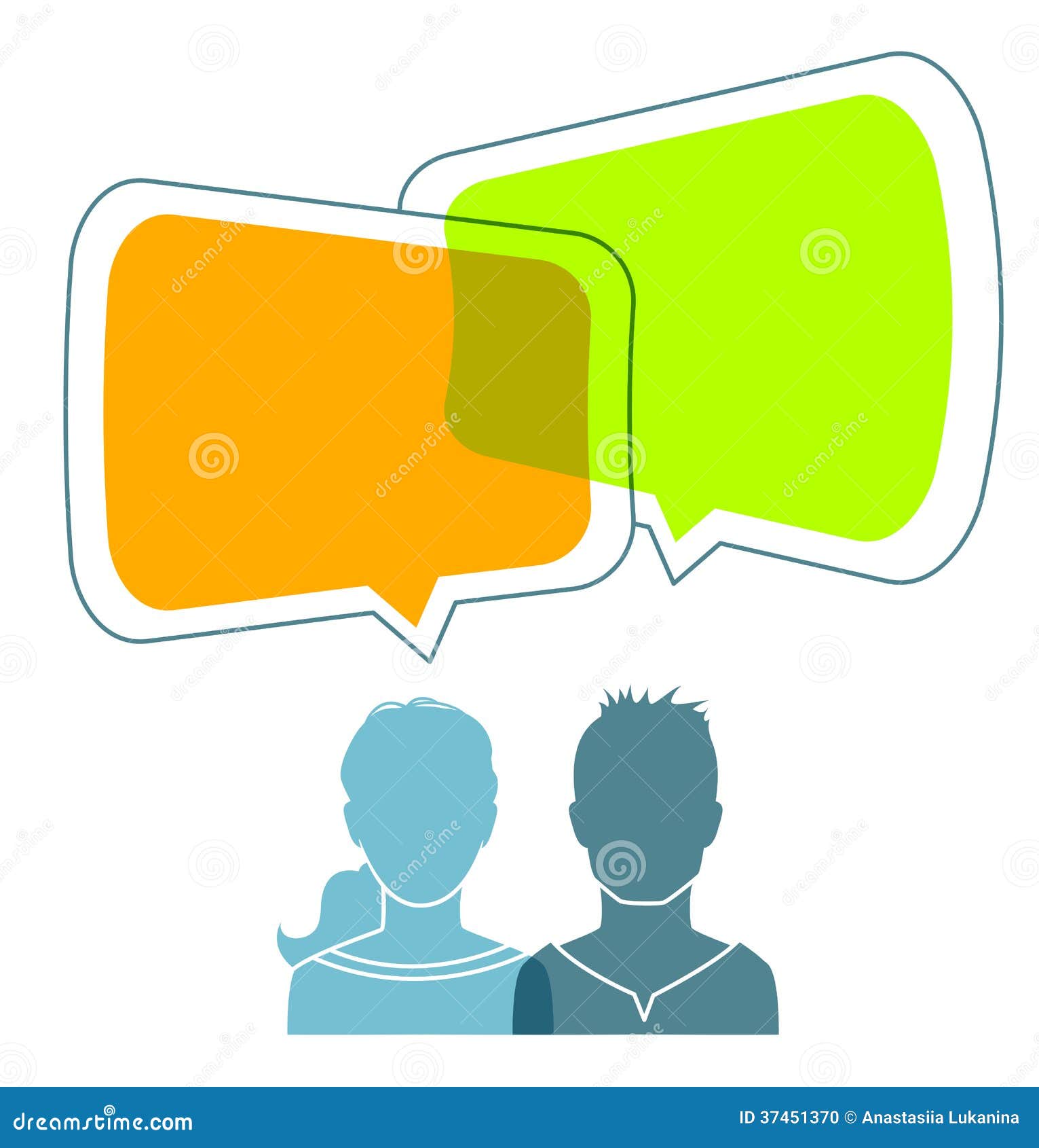 Dialog people stock vector. Illustration of balloon, computer - 37451370