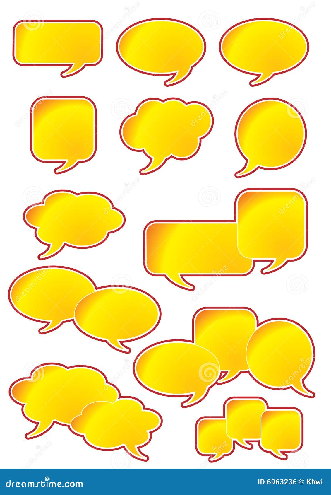 Dialog Speech Bubbles stock vector. Illustration of bubbles - 6963236