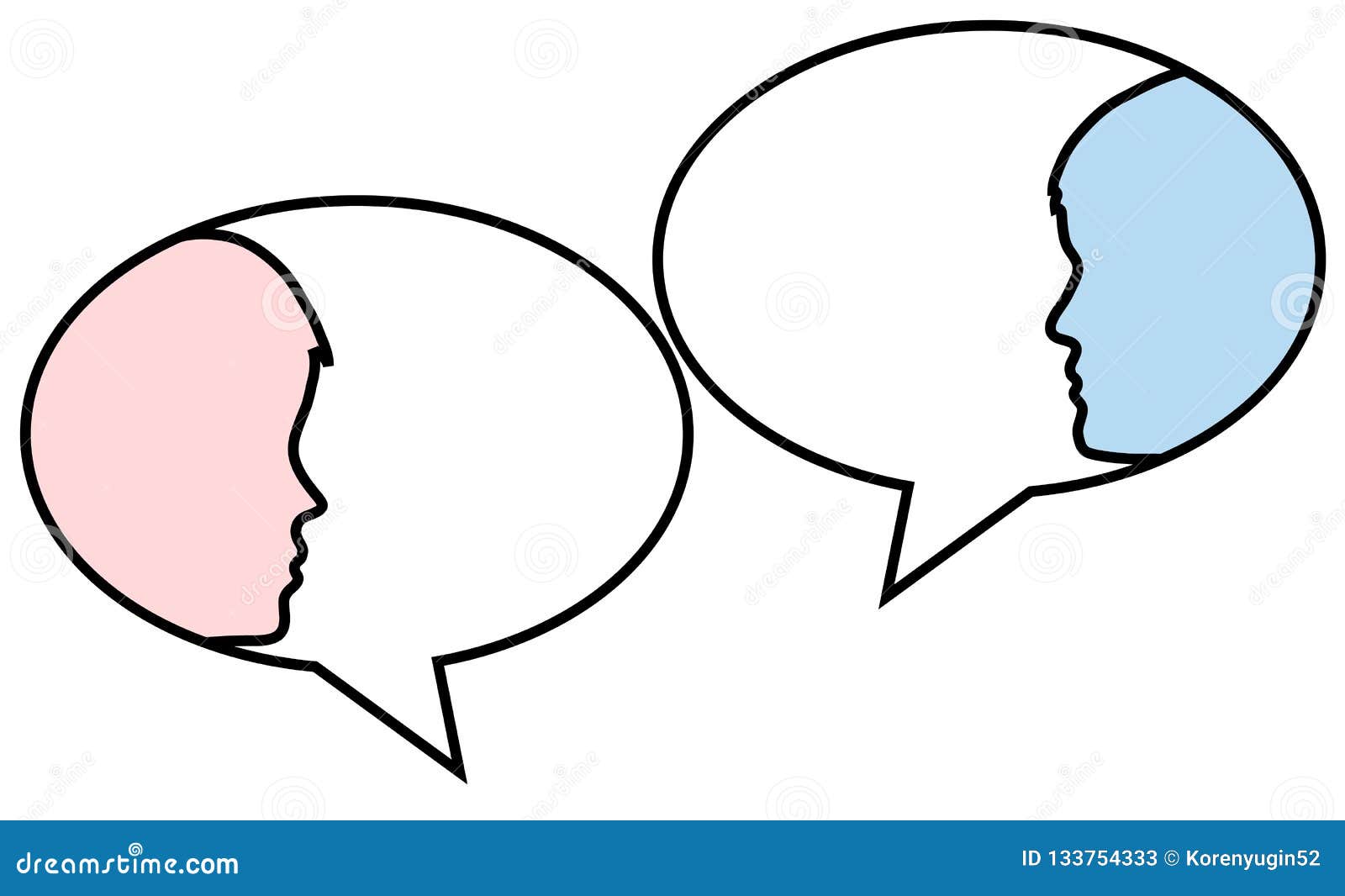 Dialog - Speech Bubbles with Two Faces Man and Woman, Stock Vector ... Dialog - Speech Bubbles with Two Faces Man and Woman, Stock Vector ...