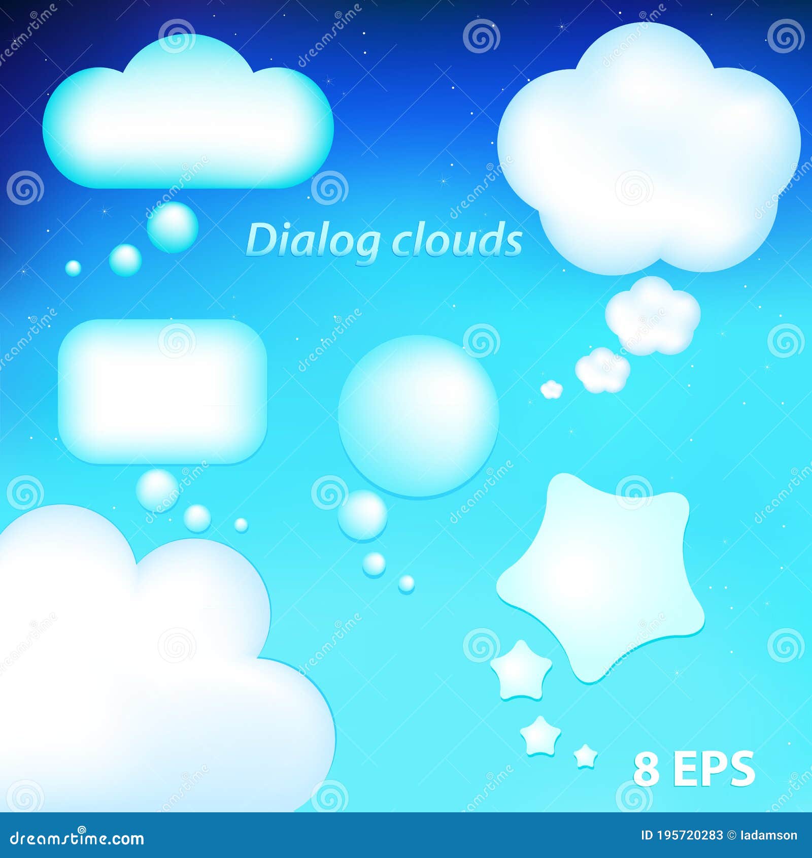 Dialog Vector Clouds stock vector. Illustration of background - 195720283