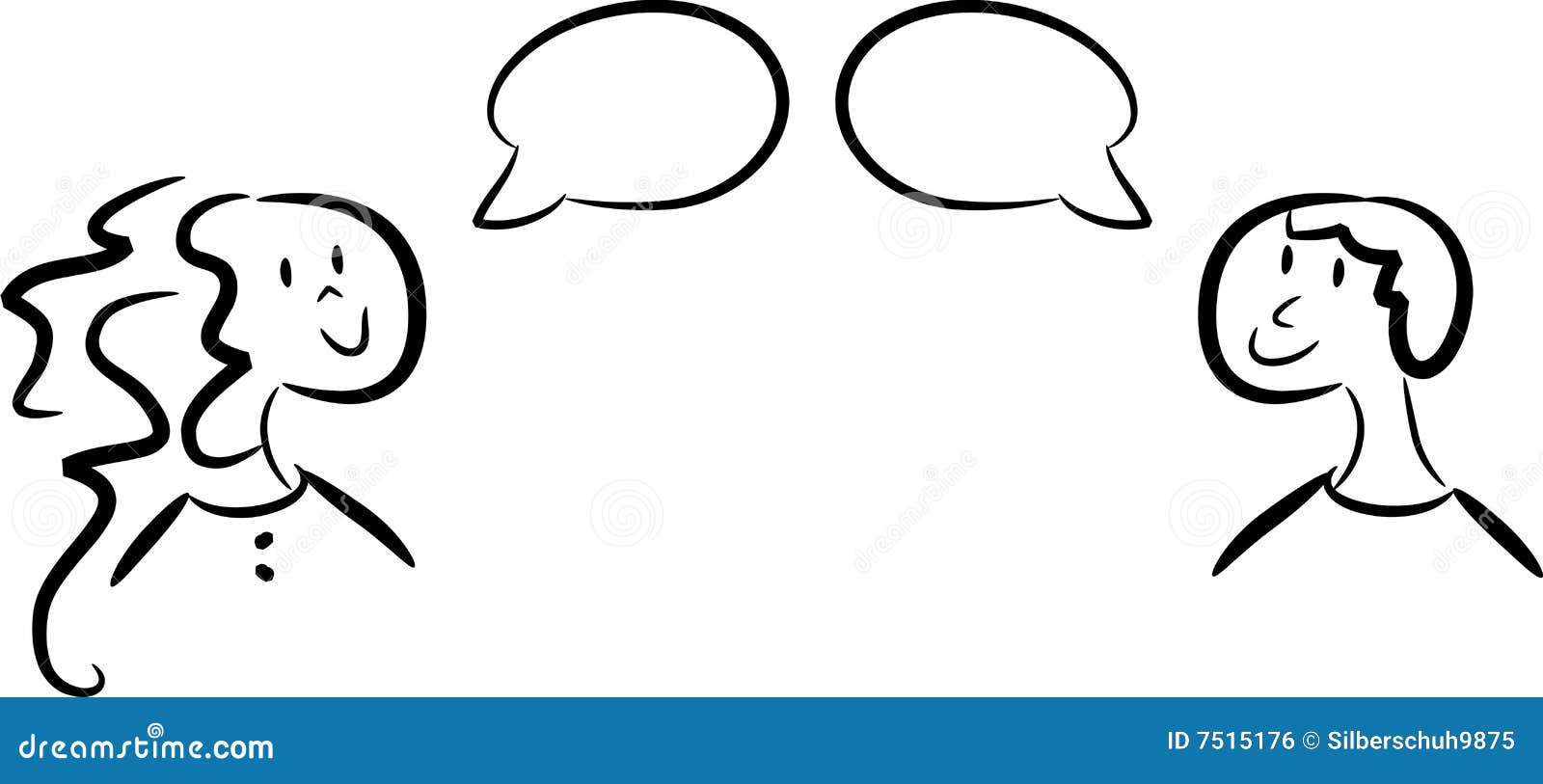 Dialog Zwischen Frau Und Mann Vektor Abbildung - Illustration von frau ...