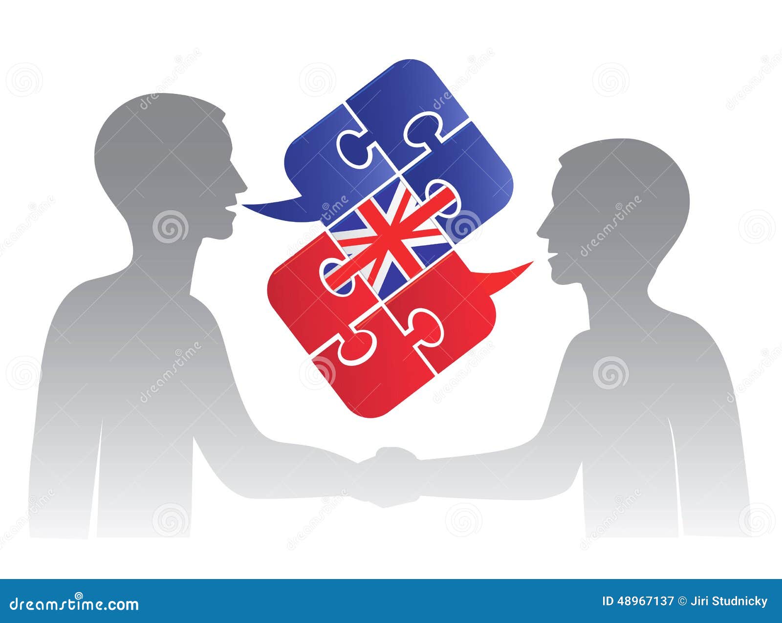Dialogo Di Inglese Commerciale Illustrazione Vettoriale - Illustrazione ...