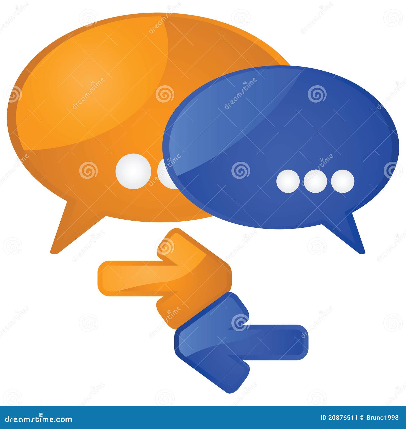 Dialogue stock vector. Illustration of shiny, bright - 20876511