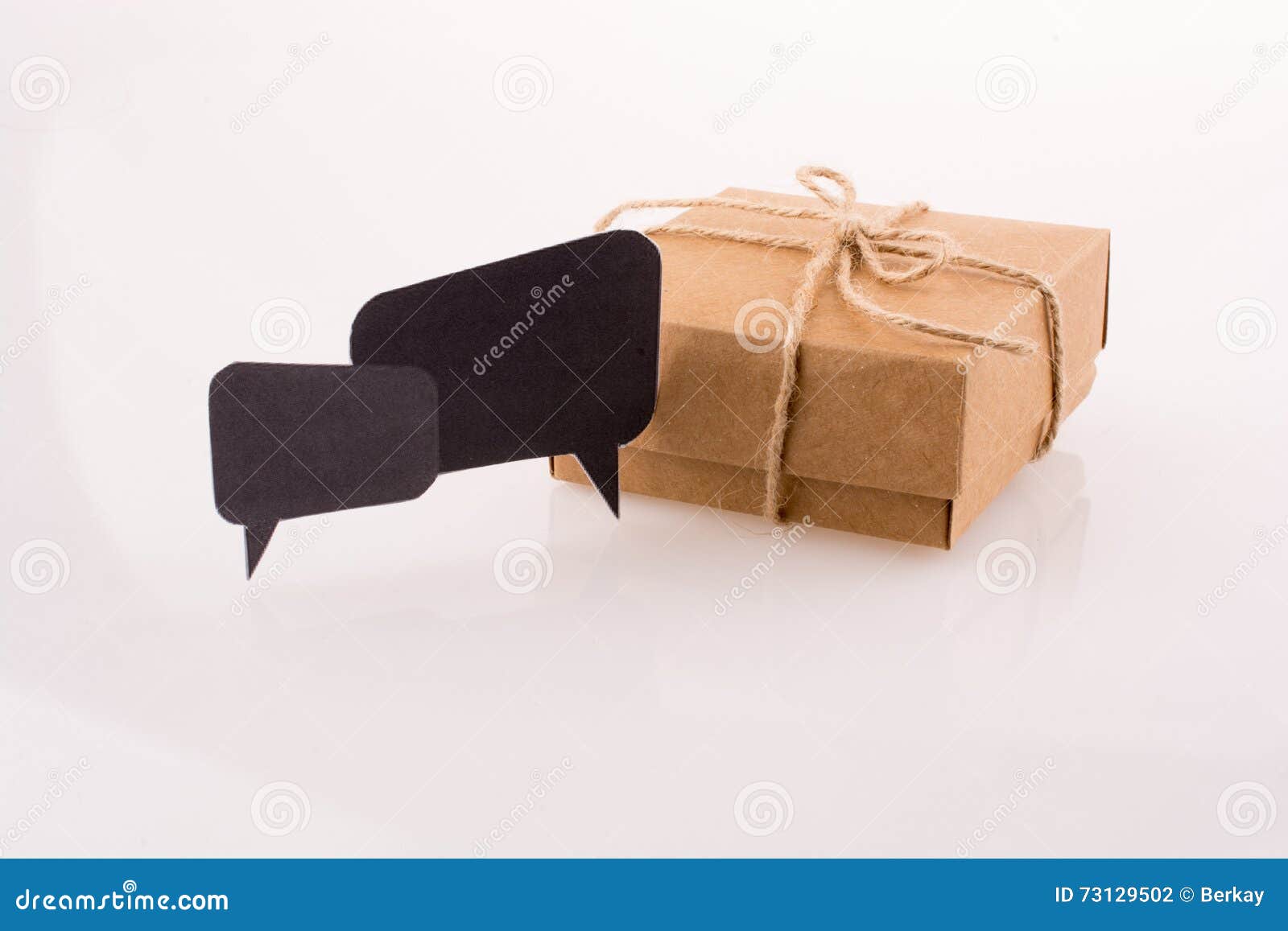Dialogue Boxes Near a Carton Box Stock Photo - Image of speech, cute ...