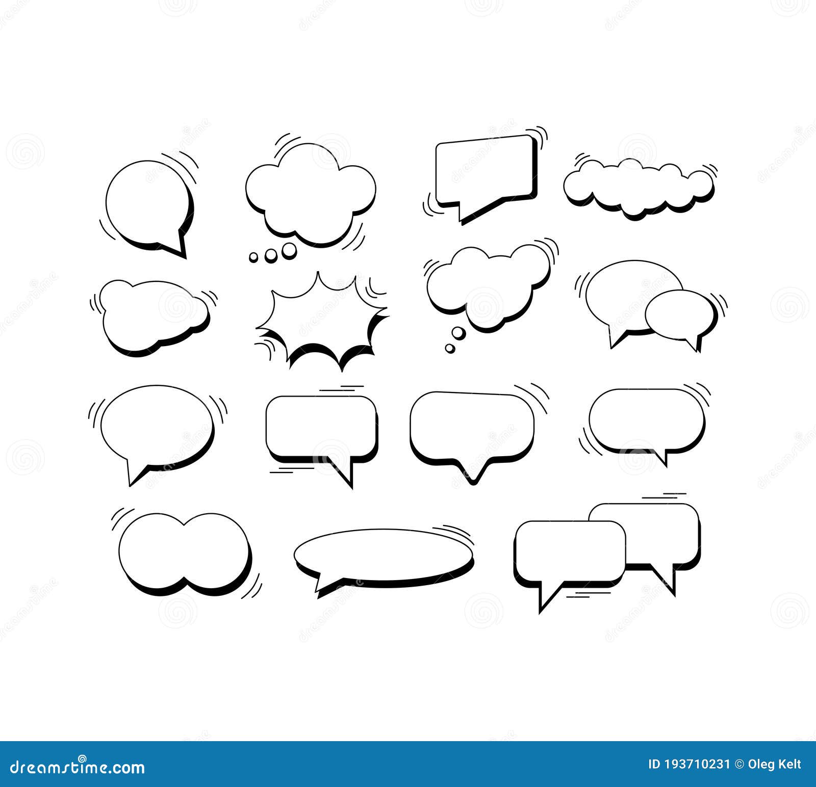 Dialogue Bubble In Pop Art Comics Style With Halftone Texture. Cartoon ...