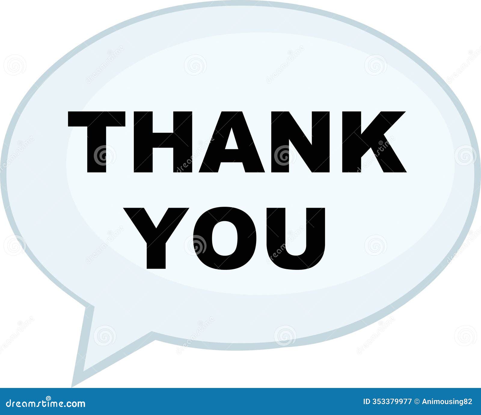 Dialogue Bubble Thank You Text Stock Vector - Illustration of symbol ...