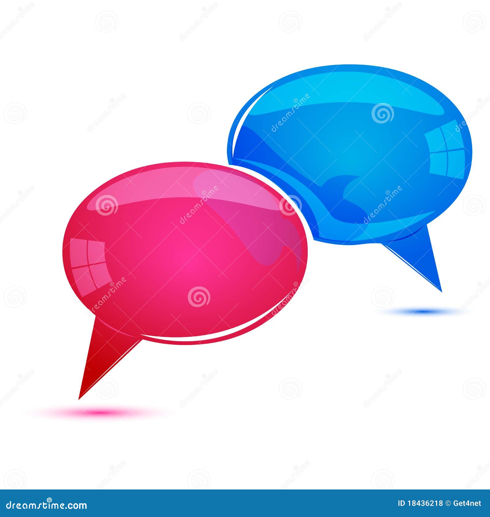 Dialogue bubbles stock illustration. Illustration of cloud - 18436218