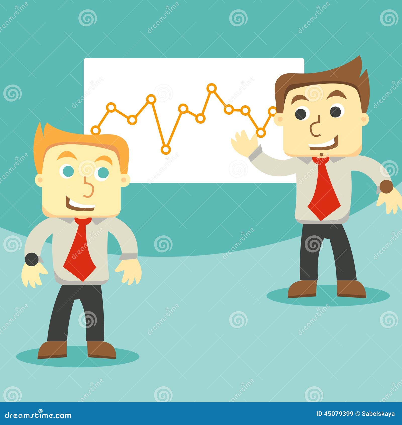 Dialogue and Business Graph Stock Vector - Illustration of economy ...