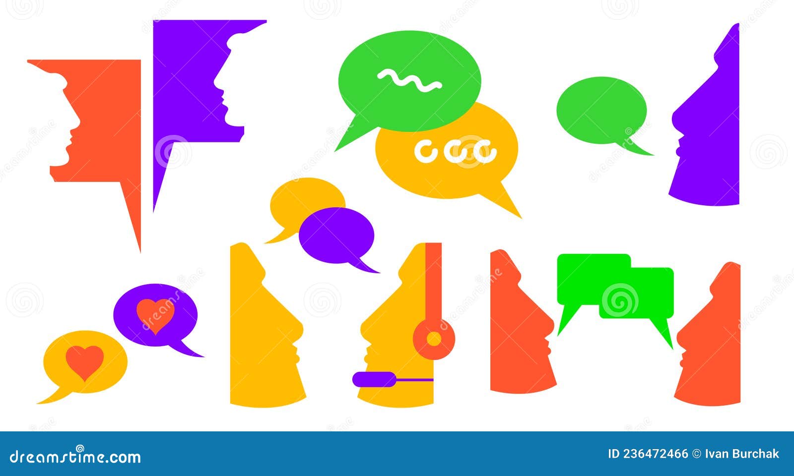 Dialogue Chat Balloons. Vector Illustration Stock Illustration ...