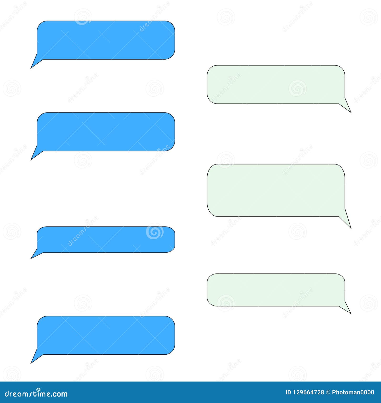 Dialogue chat messages stock vector. Illustration of office - 129664728
