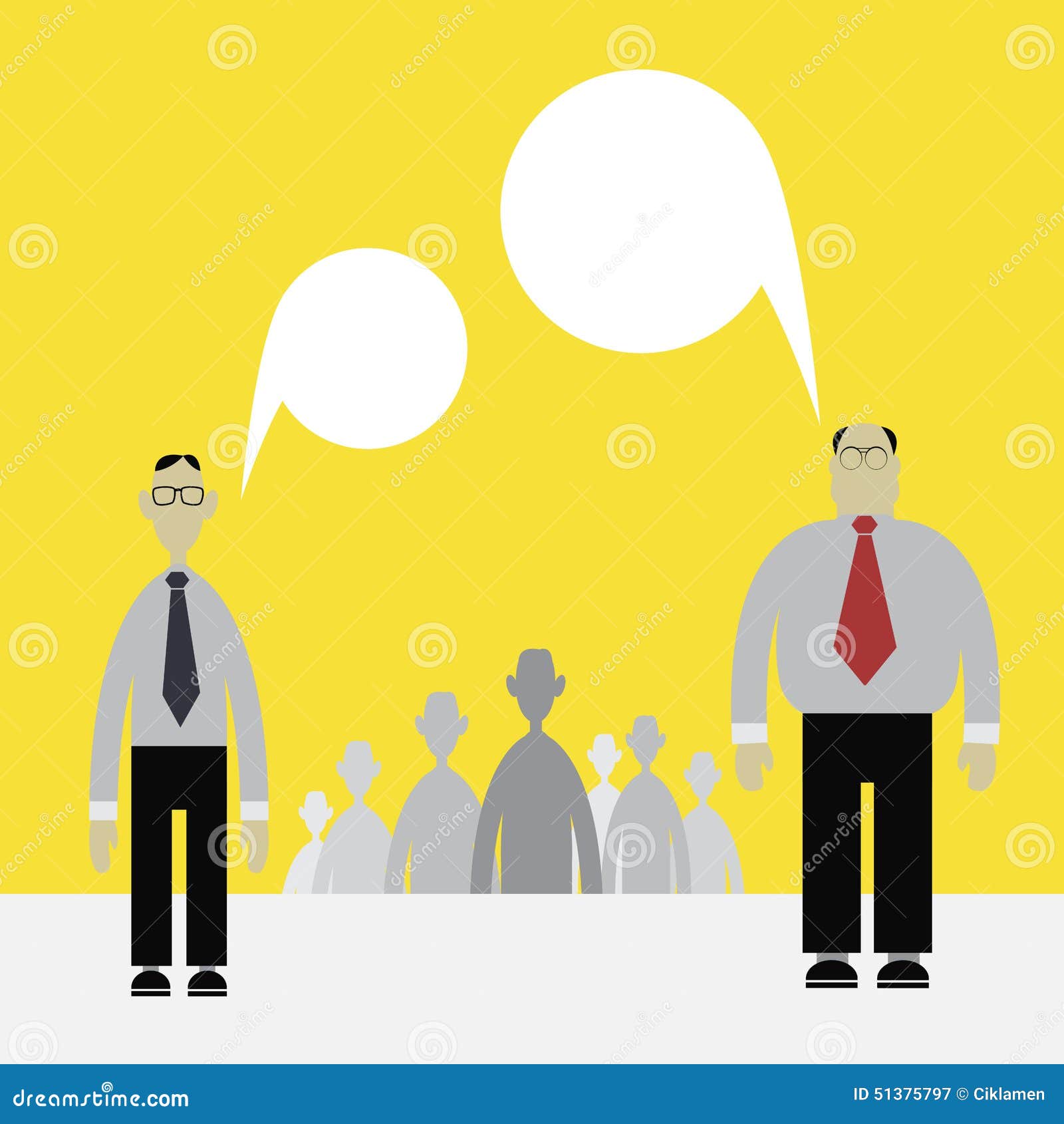 Dialogue of the Chief and the Subordinate Stock Vector - Illustration ...