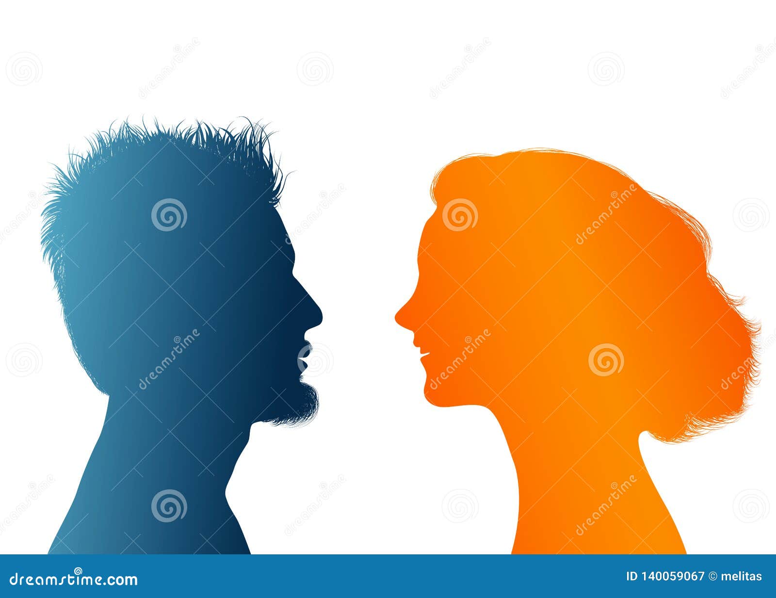 Talking between a Man and a Woman. Dialogue between Young People ...