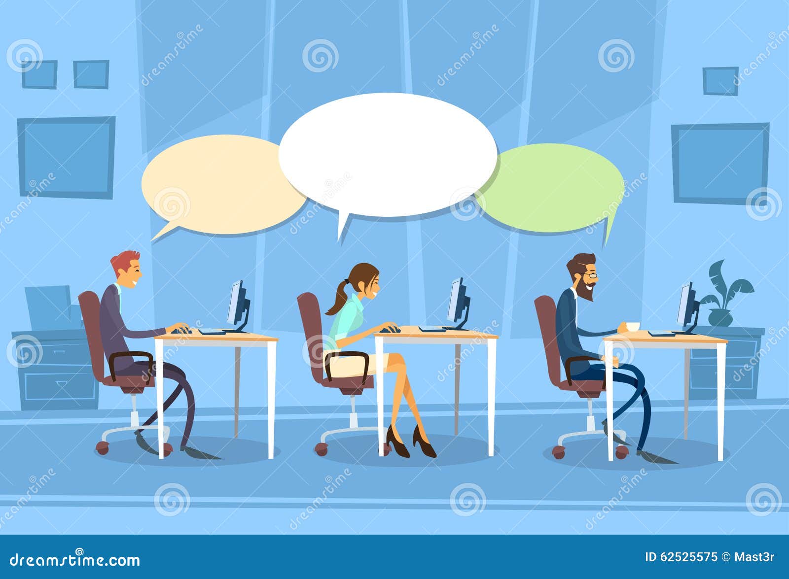 Dialogue De Causerie De Communication De Groupe D'hommes D'affaires ...