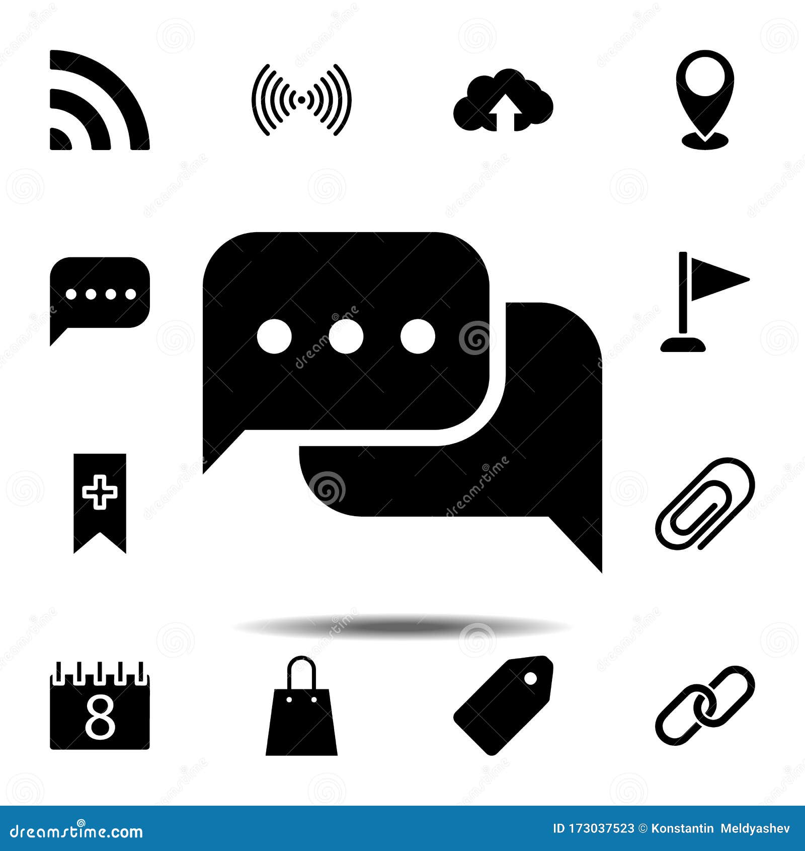 Dialogue, Dialog, Duologue, Interlocution Icon. Simple Glyph Vector ...