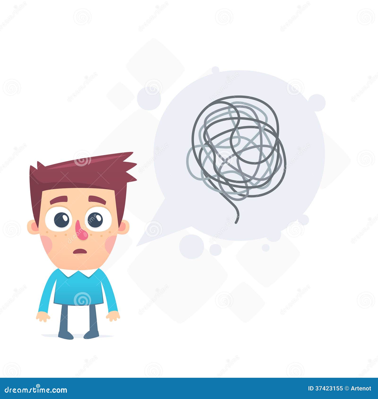 Dialogue about Difficult Problems Solved Stock Illustration ...