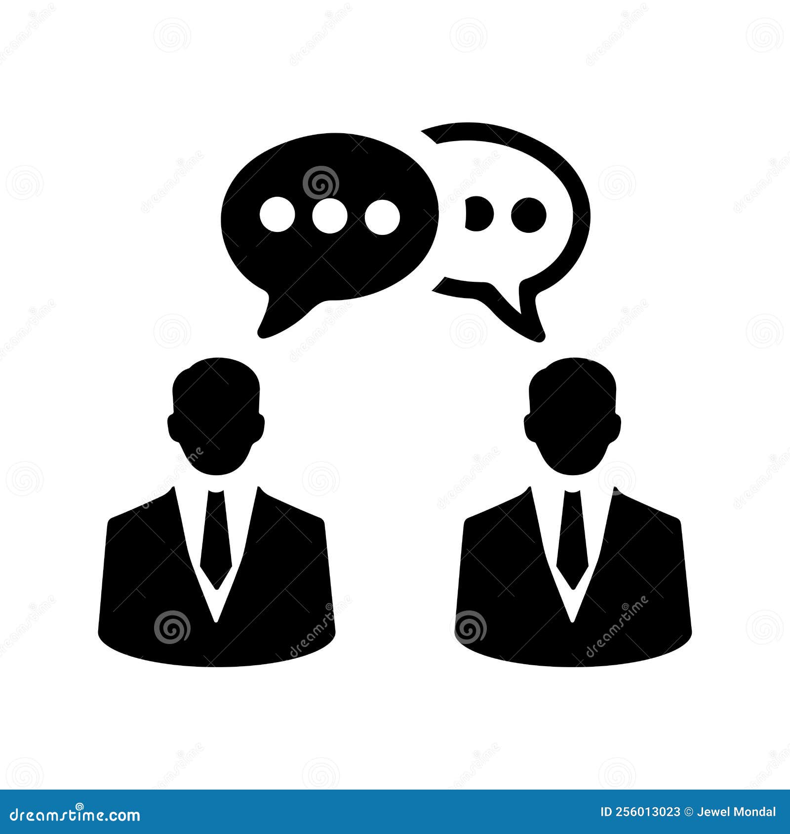 Dialogue, Discuss, Conversation Icon. Black Vector Sketch Stock ...