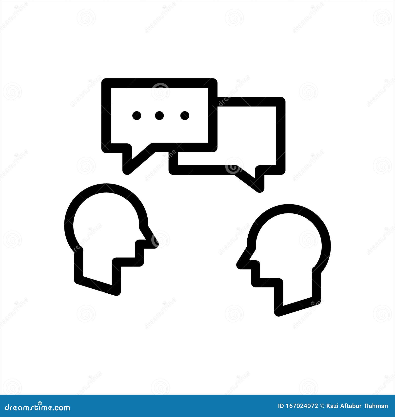 Dialogue Discuss Icon Symbol Illustration Design Stock Vector ...