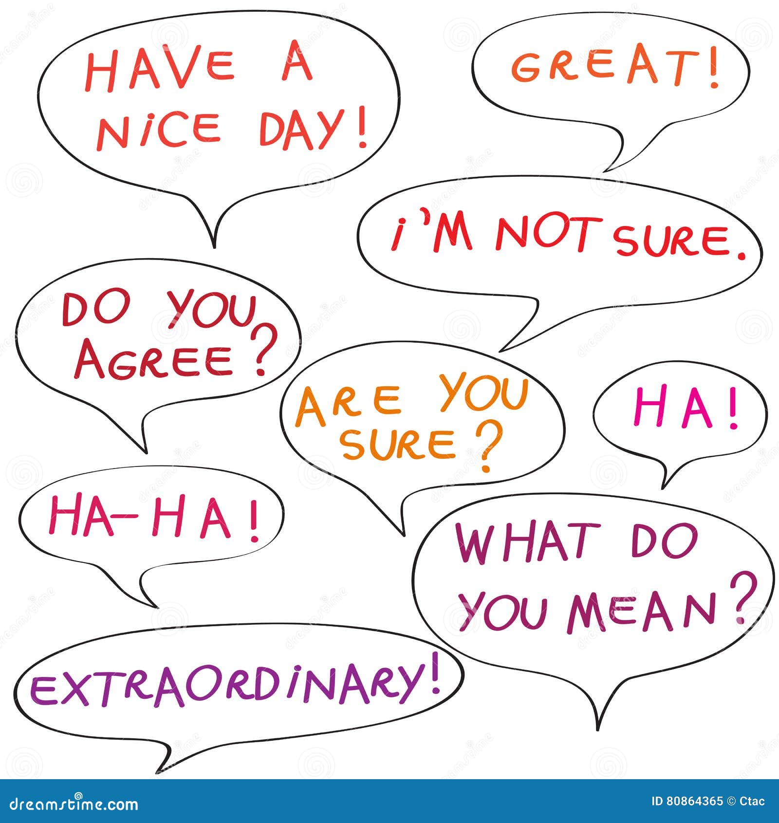 Dialogue doodle stock illustration. Illustration of comic - 80864365