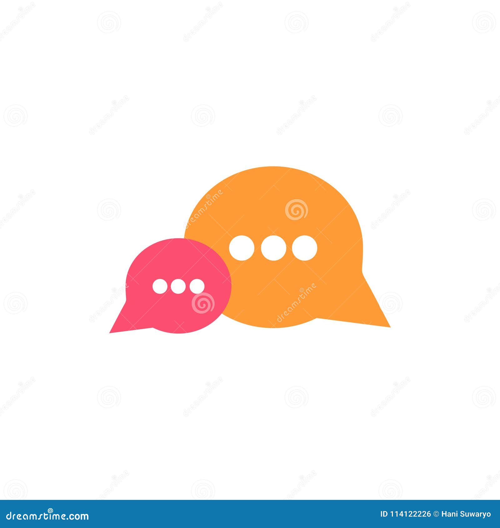 Dialogue Icon. Chat Vector Logo Concept Illustration in Flat Style ...