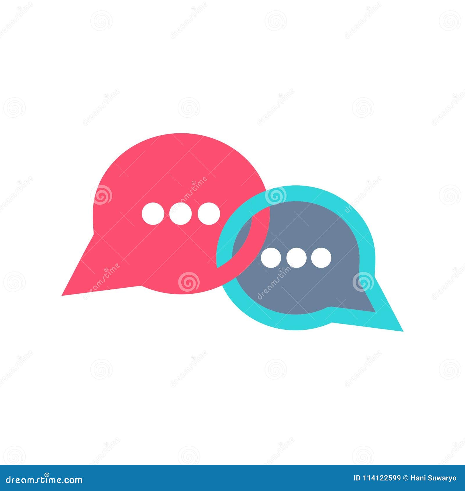 Dialogue Icon. Chat Vector Logo Concept Illustration in Flat Style ...