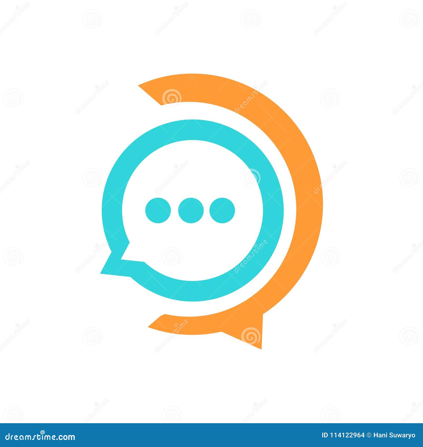 Dialogue Icon. Chat Vector Logo Concept Illustration in Flat Style ...