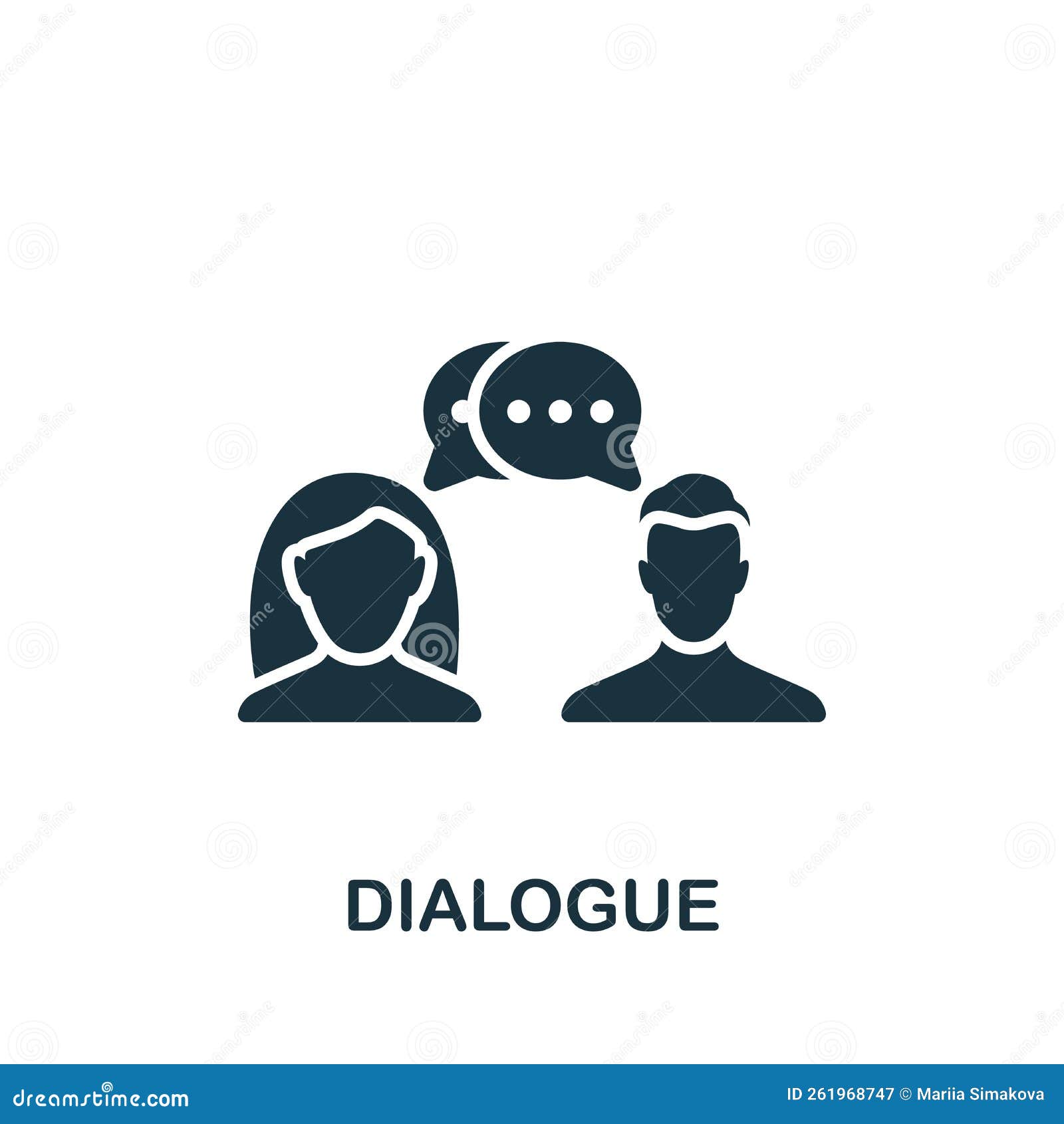 Dialogue Icon. Monochrome Simple Project Planning Icon for Templates ...