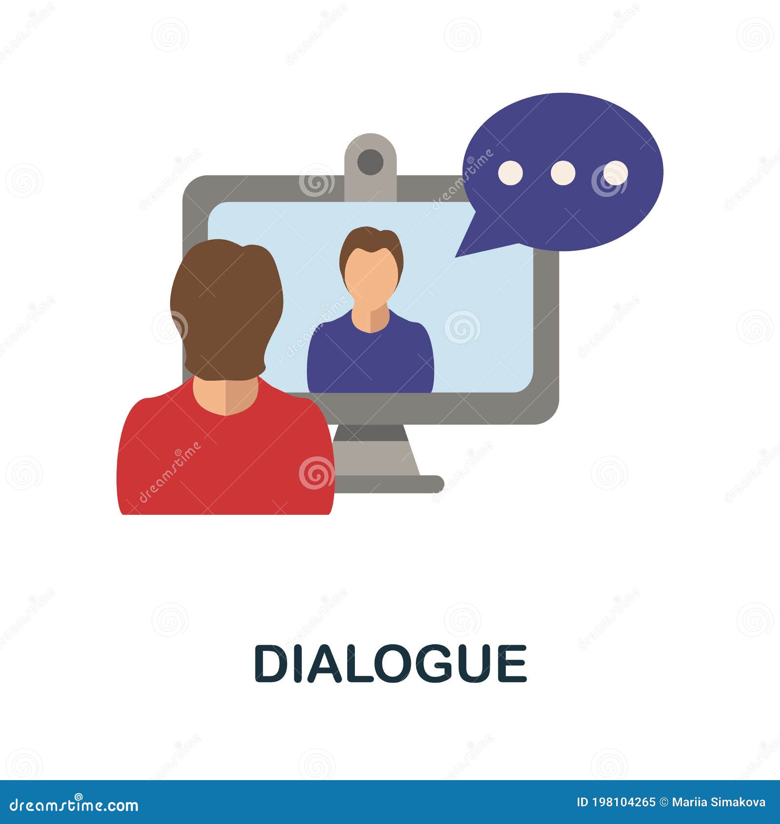 Dialogue Icon. Simple Element from Blogging Collection. Creative ...