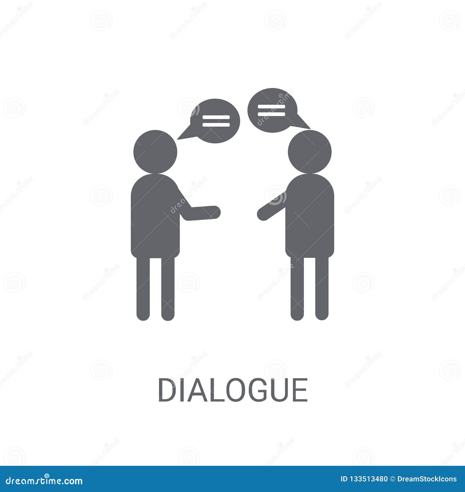 Dialogue Icon. Trendy Dialogue Logo Concept on White Background Stock ...