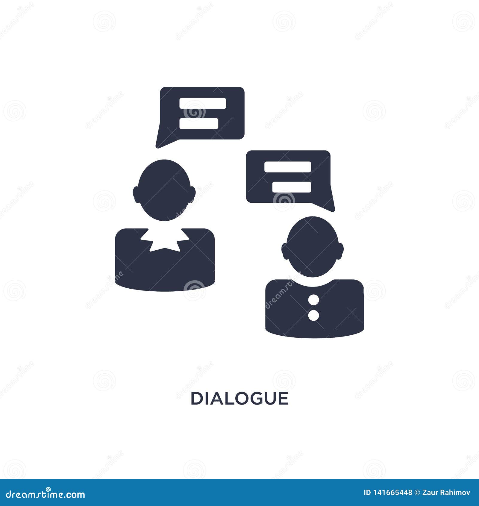 Dialogue Icon On White Background. Simple Element Illustration From ...