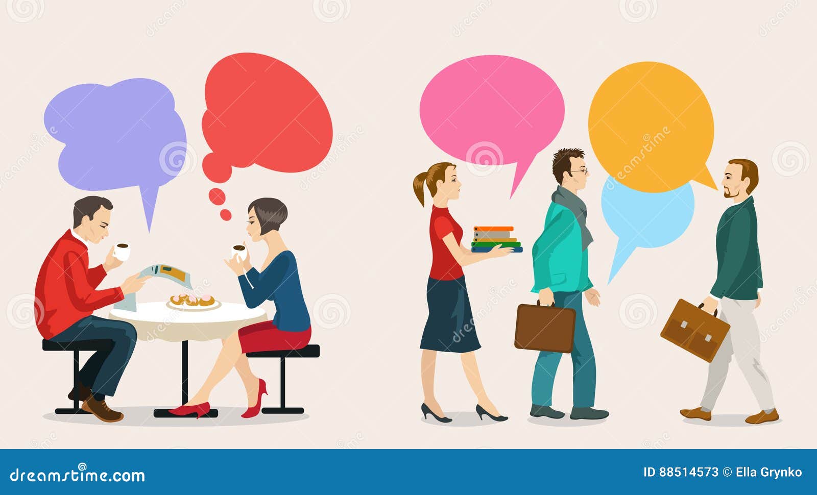 Dialogue stock illustration. Illustration of occupation - 88514573