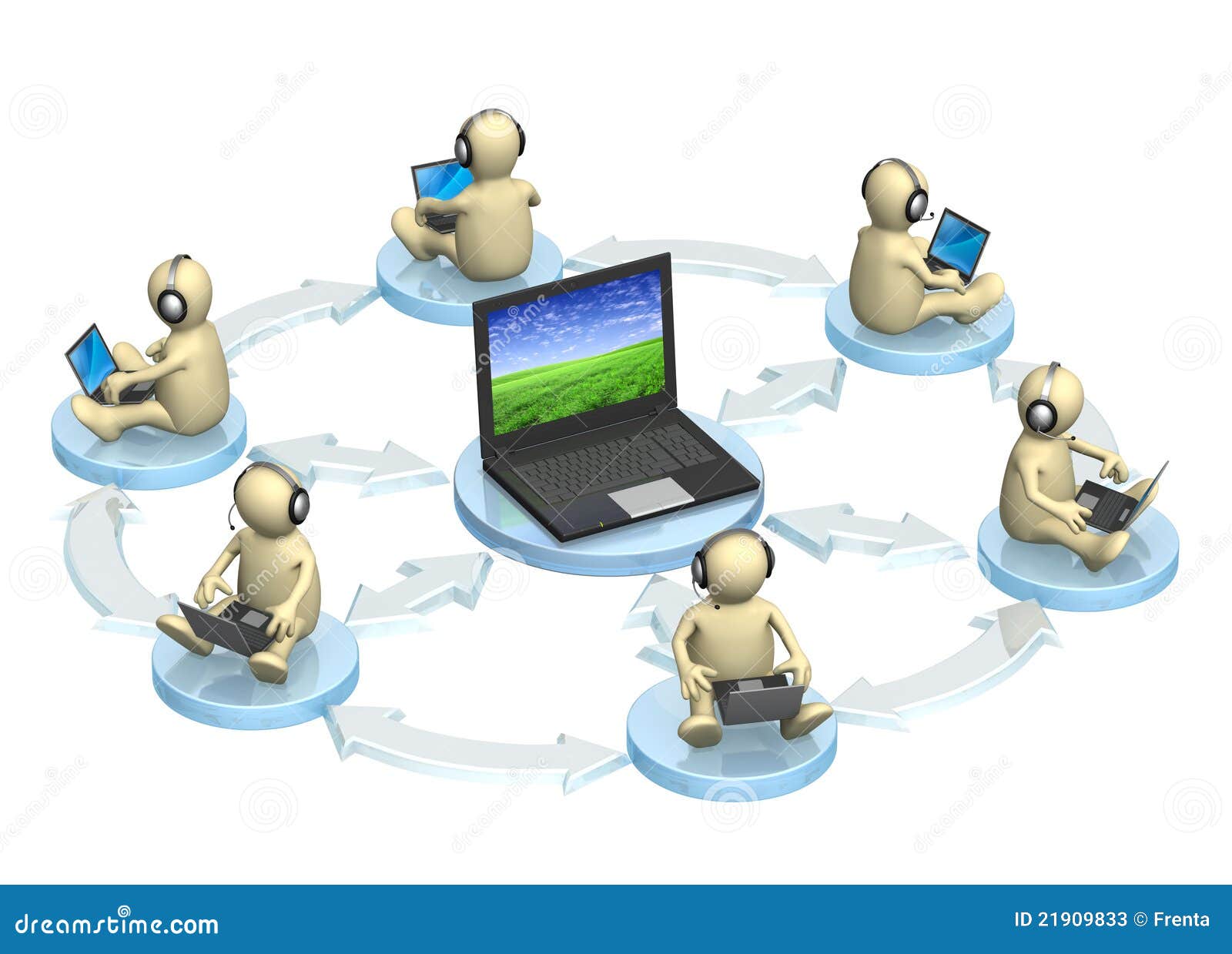 Dialogue in the Internet stock illustration. Illustration of operator ...