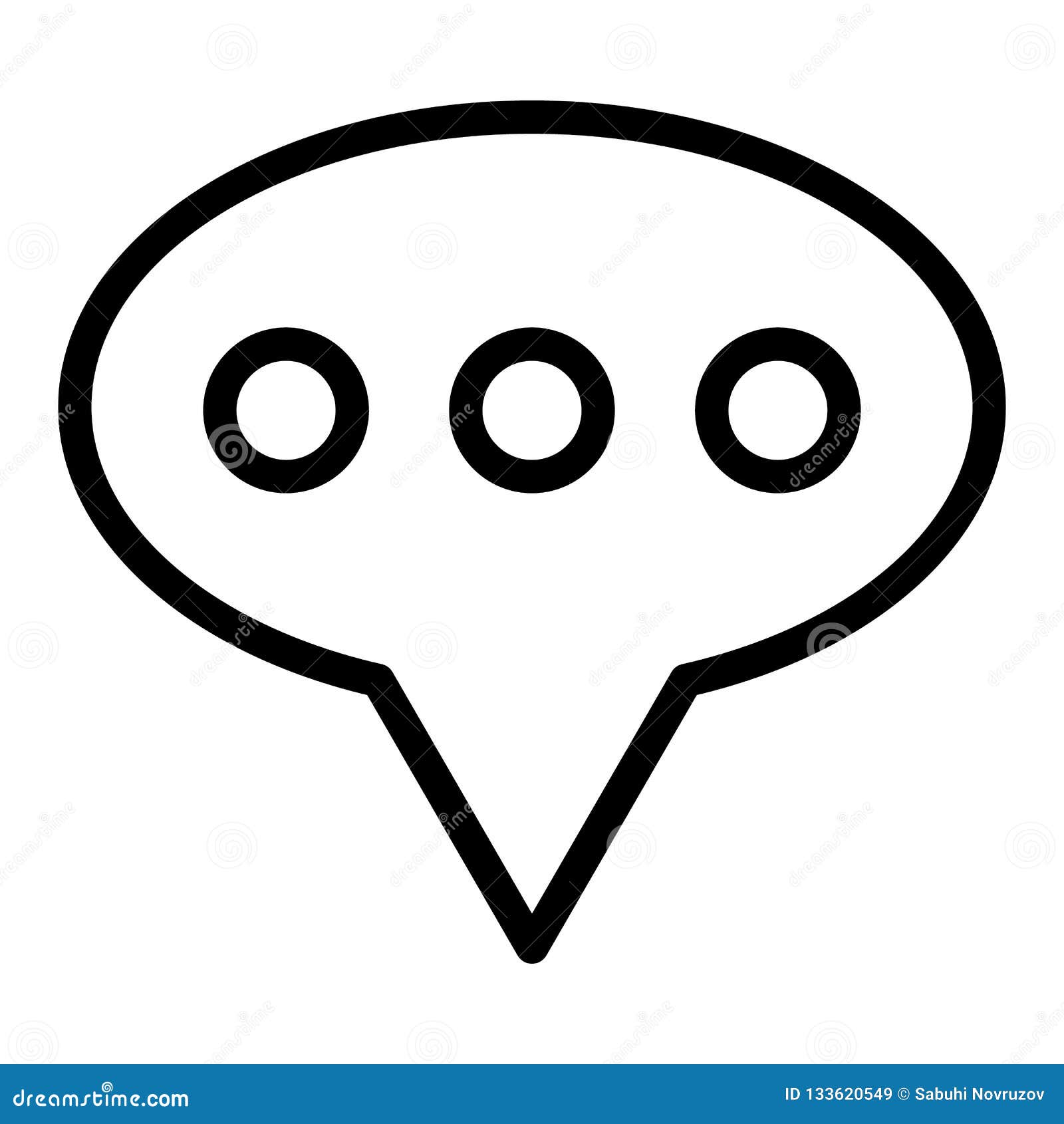 Dialogue Line Icon. Chat Vector Illustration Isolated on White Stock ...