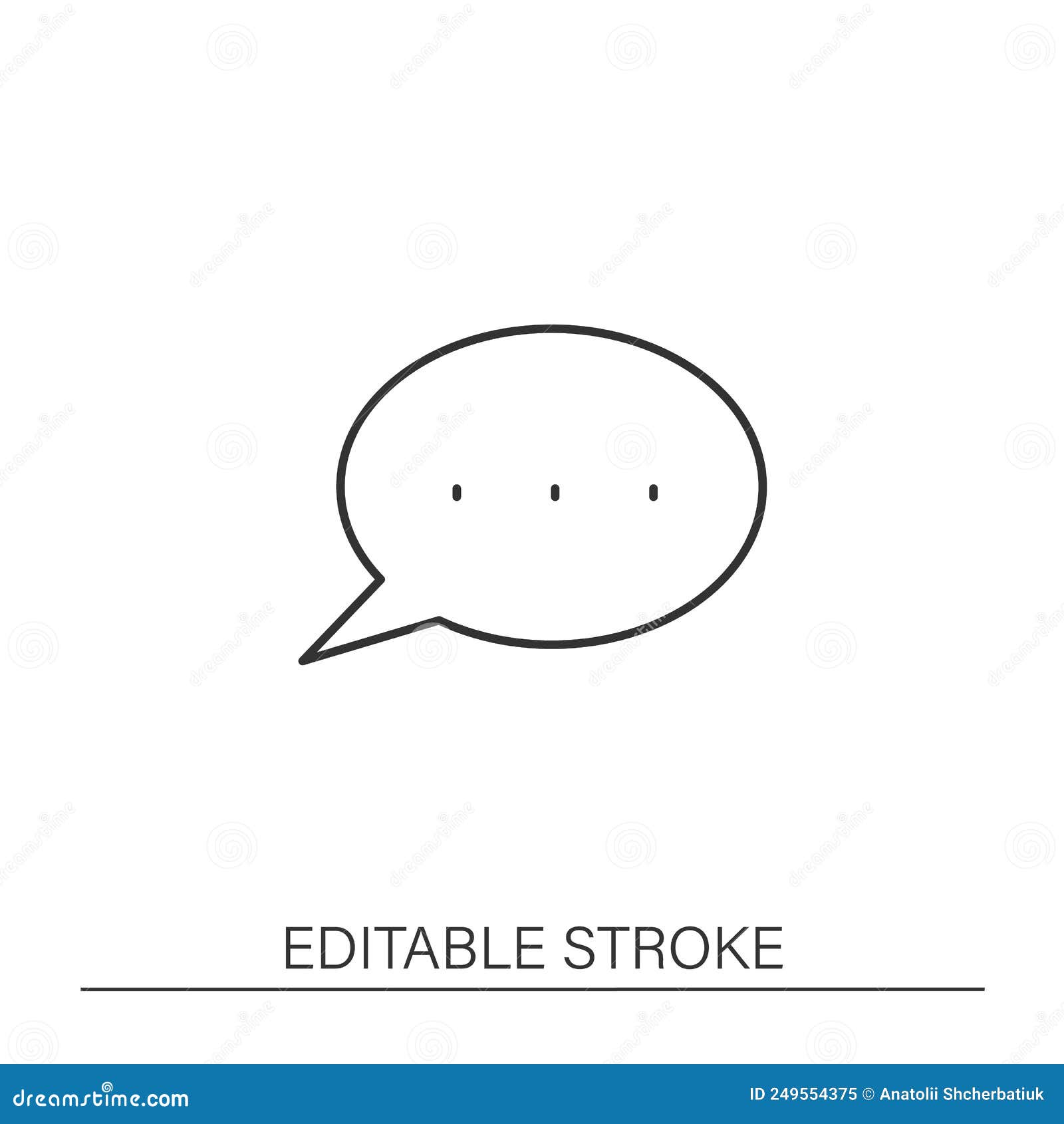 Dialogue line icon stock vector. Illustration of speech - 249554375