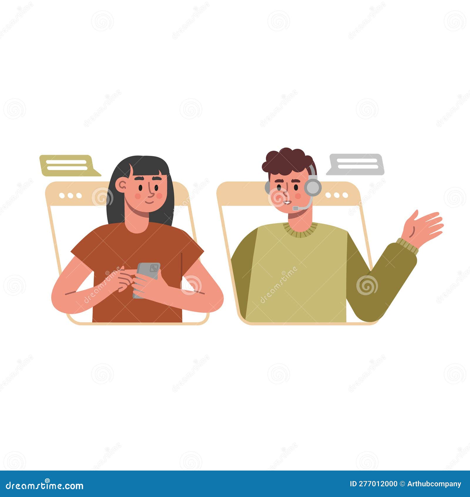 Dialogue between Operator and User. Communication by Phone ...