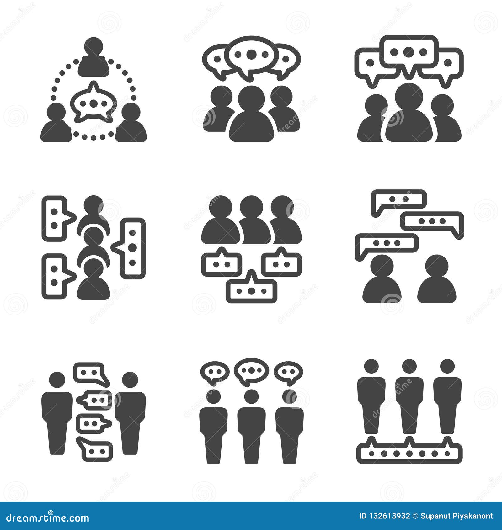 Dialogue people icon stock vector. Illustration of congress - 132613932